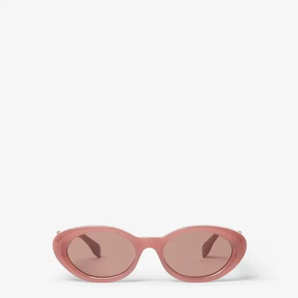 Fendi Ff Diamonds Oval Sunglasses - Pink