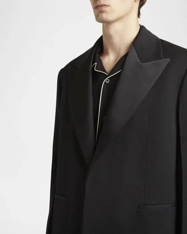 JIL SANDER Apos;s Satin Peak Lapel Evening Jacket