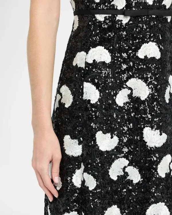 Giambattista Valli Embroidered Sequin Ankle Dress
