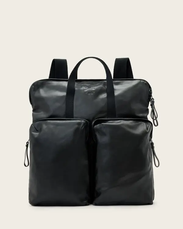 ALLSAINTS Haven Force Leather Backpack - Black