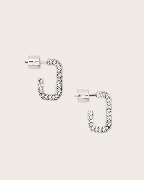 ALLSAINTS Lori Pave Earrings - Silver