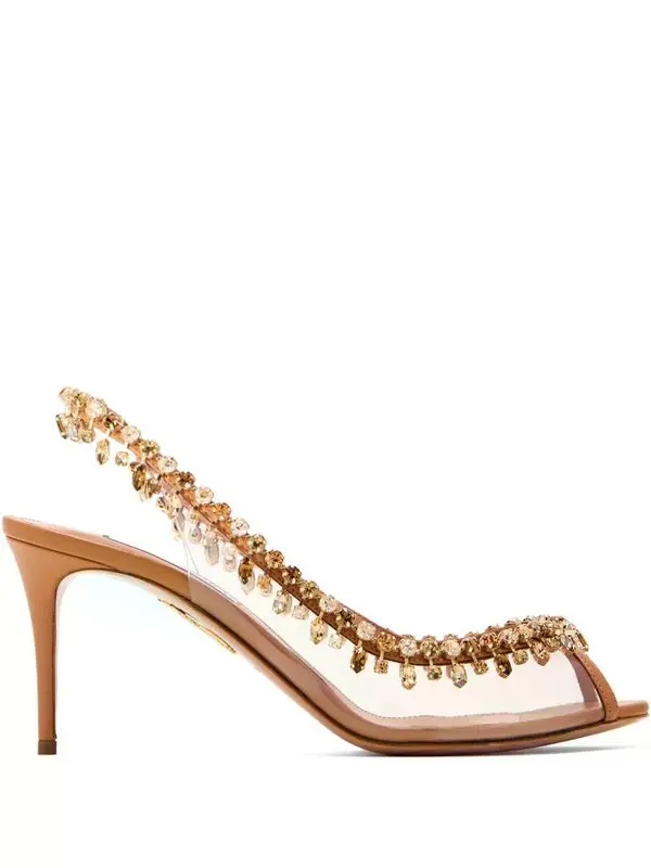AQUAZZURA Temptation Crystal-embellished Slingback Pumps