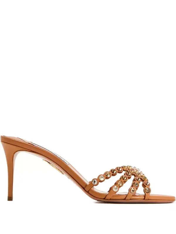 AQUAZZURA 75mm Tequila Sandals - Brown