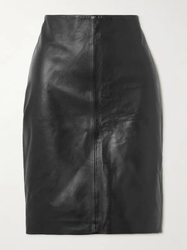 ST. AGNI Leather Pencil Skirt