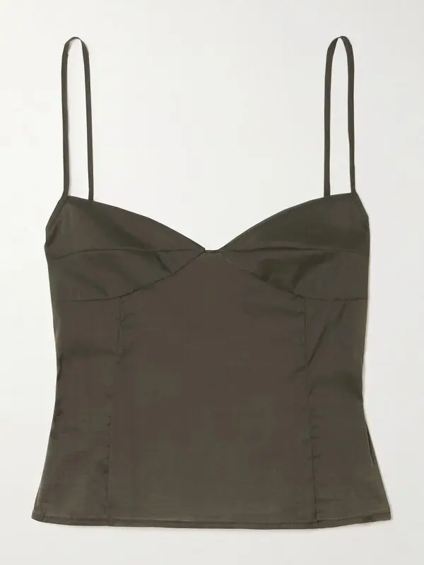 ST. AGNI Organza Camisole - Brown