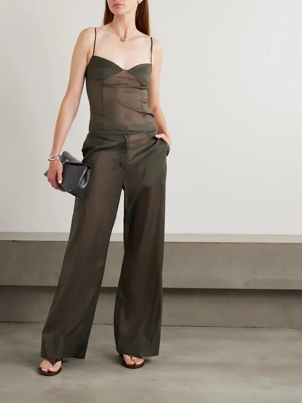 ST. AGNI Organza Camisole - Brown