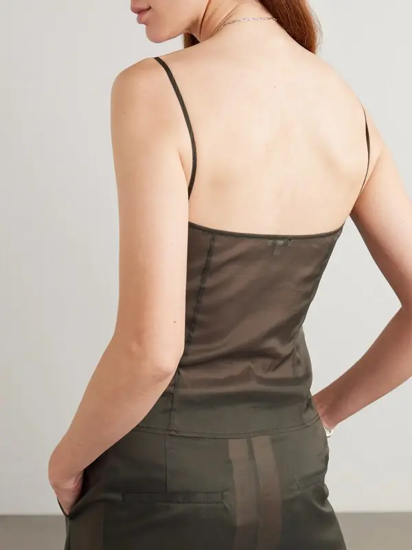 ST. AGNI Organza Camisole - Brown