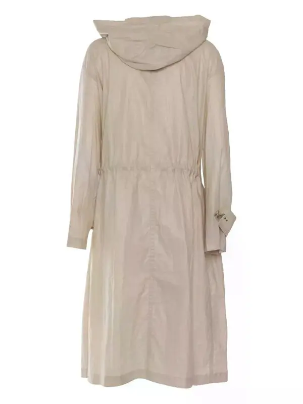 FAY Hooded Drawstring Parka - Neutrals