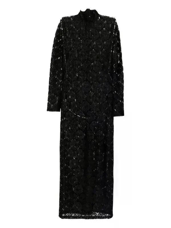 RÓHE Geometric-lace Turtleneck Dress