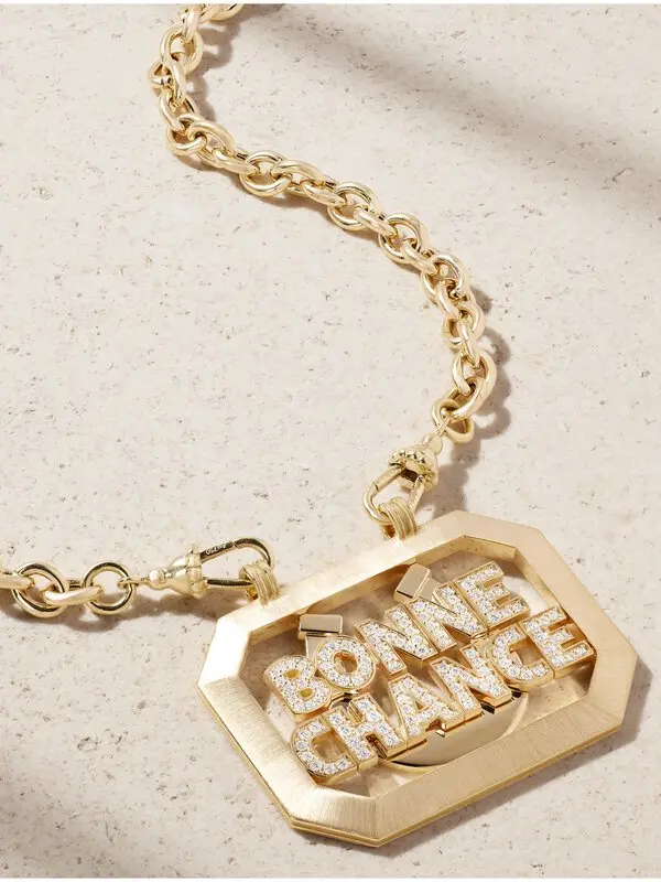 MARIE LICHTENBERG Bonne Chance Diamond Necklace - Gold