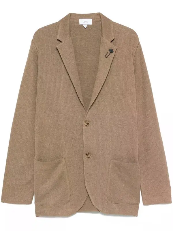 LARDINI Single-breasted Blazer - Brown