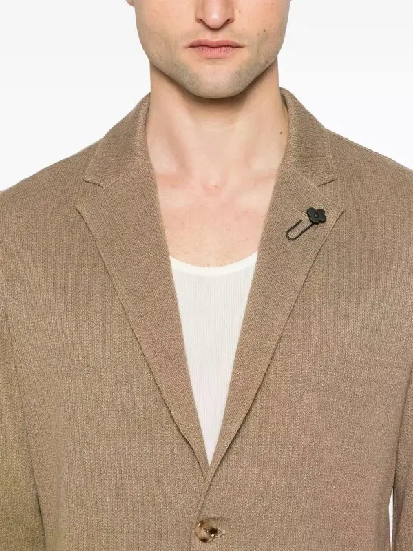 LARDINI Single-breasted Blazer - Brown