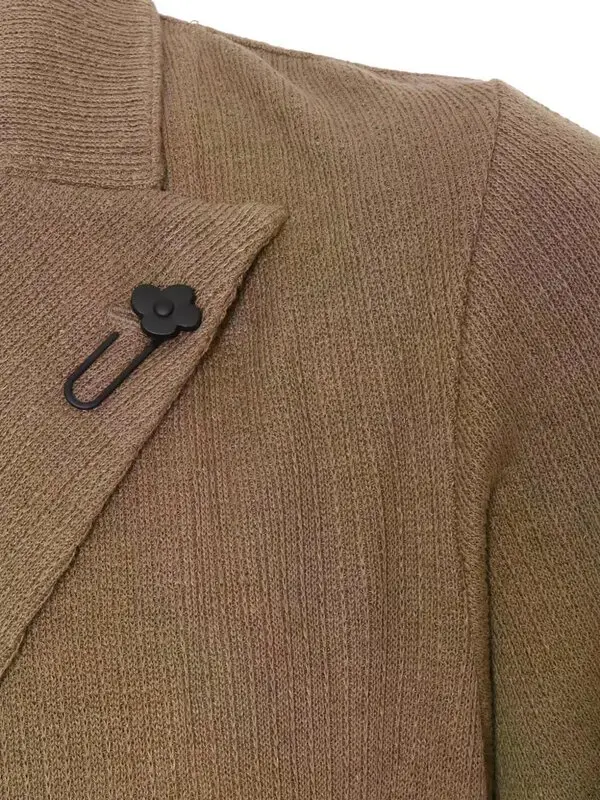 LARDINI Double-breasted Ribbed Blazer