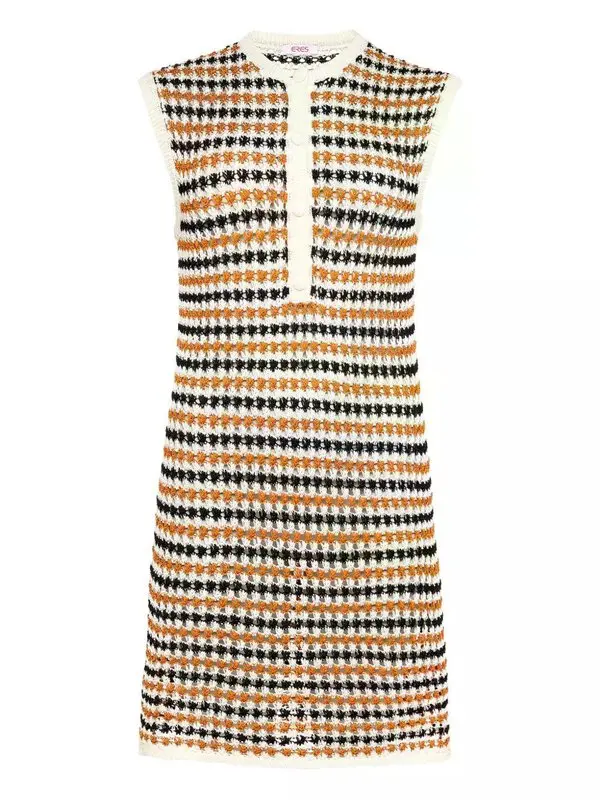 ERES Inedite Striped Knitted Dress - White
