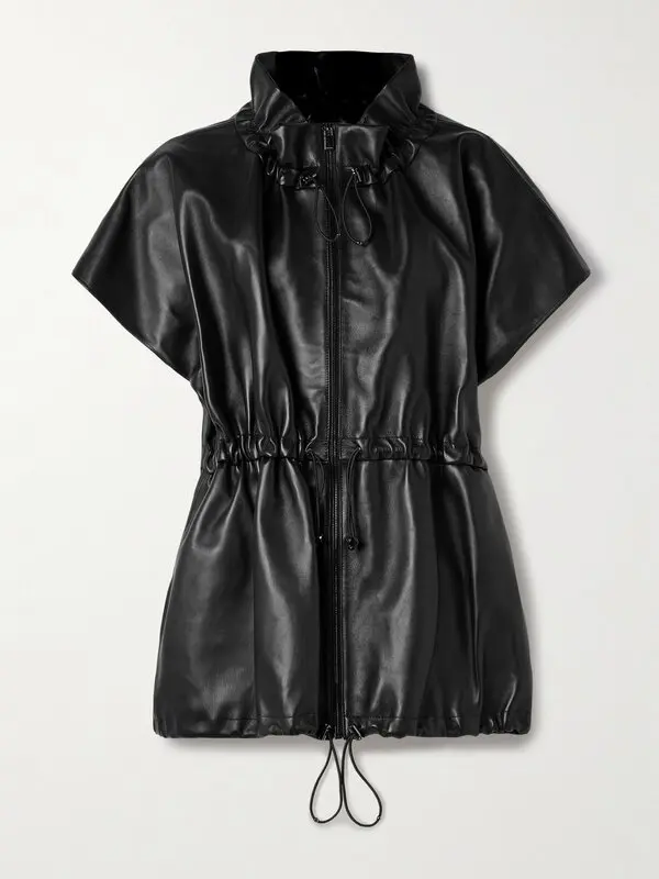 Magda Butrym Gathered Leather Jacket