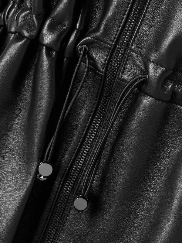 Magda Butrym Gathered Leather Jacket