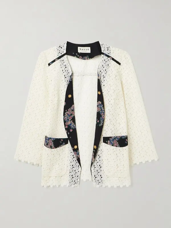 Maison Mayle Caribbea Crocheted Lace Jacket - Multi