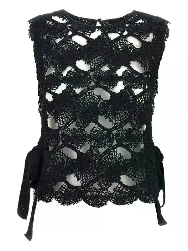 KANGRA Crochet-knit Top