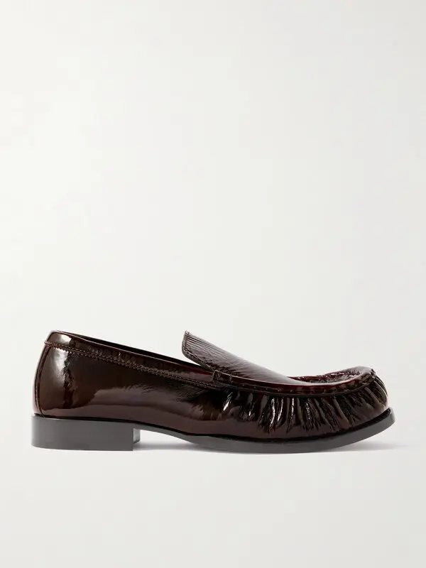 Dries Van Noten - Patent Crinkled-Leather Loafers