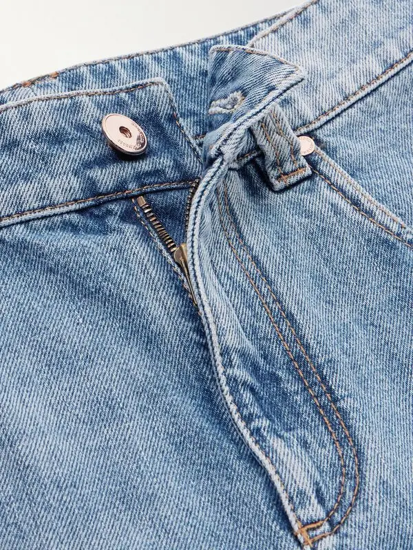 Brunello Cucinelli Bead-embellished Cropped Straight-leg Jeans - Blue
