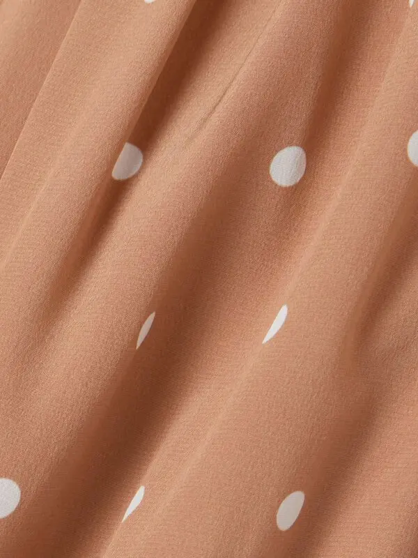 Alessandra Rich Polka-dot Silk Crepe De Chine Midi Dress