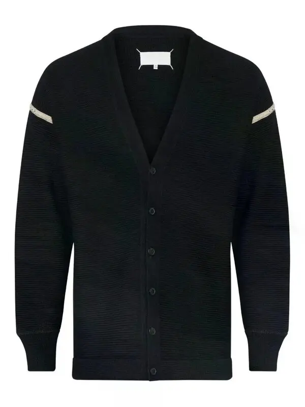 MAISON MARGIELA Ribbed Wool Elbow-patch Cardigan