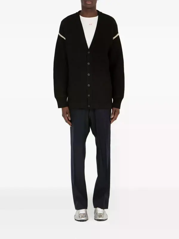 MAISON MARGIELA Ribbed Wool Elbow-patch Cardigan