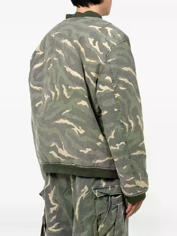 Kamiya Camouflage Ma-1 Bomber Jacket - Green | Editorialist