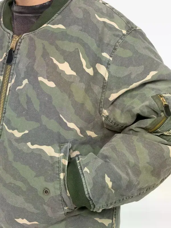 Kamiya Camouflage Ma-1 Bomber Jacket - Green | Editorialist