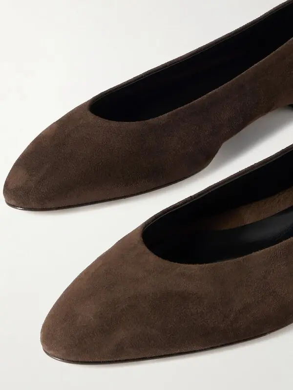AeydĒ Ellie Suede Ballet Flats - Brown