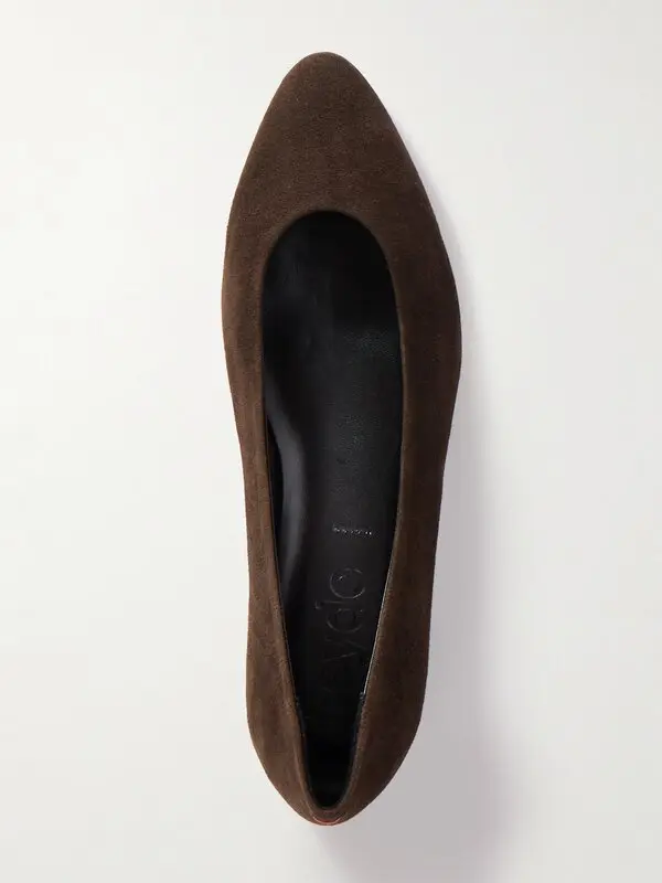 AeydĒ Ellie Suede Ballet Flats - Brown