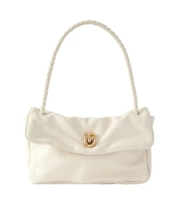 Bottega Veneta Madison Medium Intrecciato-trimmed Leather Shoulder Bag - Neutrals