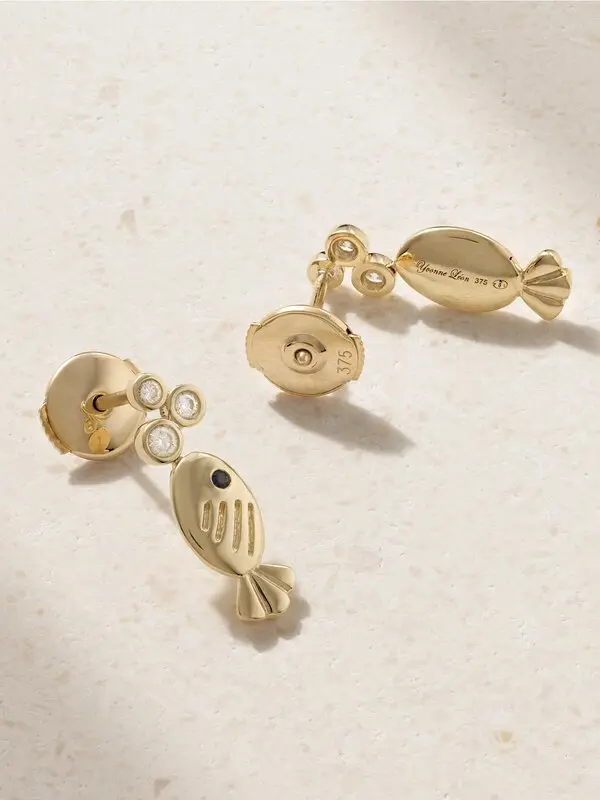 Yvonne Léon 9-karat Diamond And Sapphire Earrings