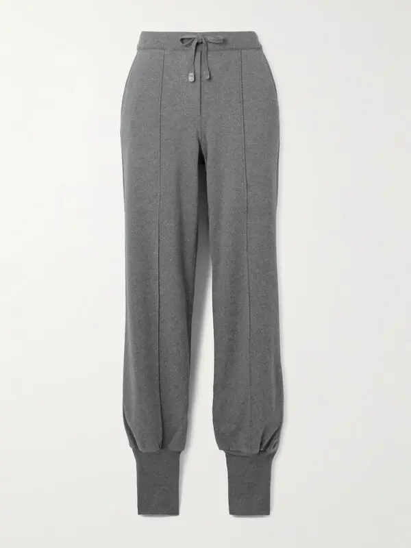 TOM FORD Cotton-jersey Tapered Track Pants - Gray