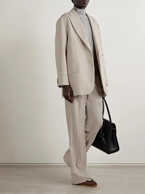 Tibi Liam Woven Blazer - Neutrals