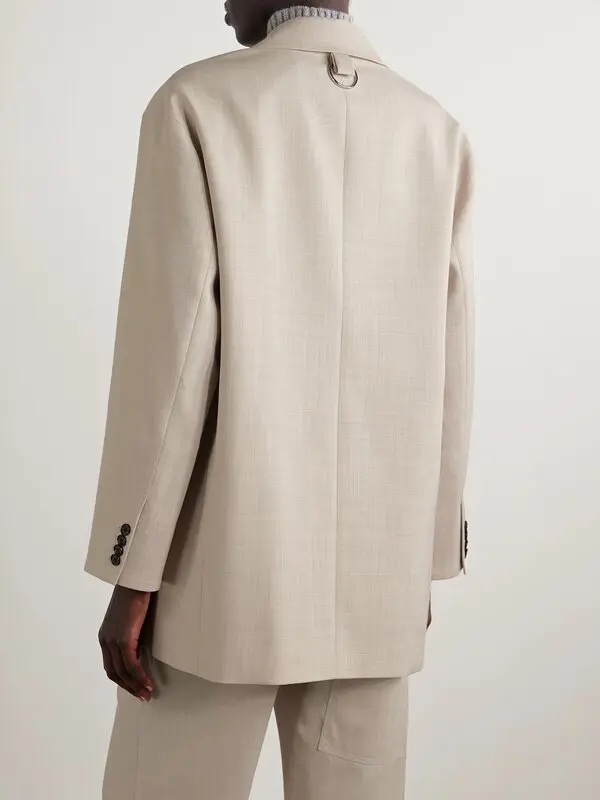 Tibi Liam Woven Blazer - Neutrals