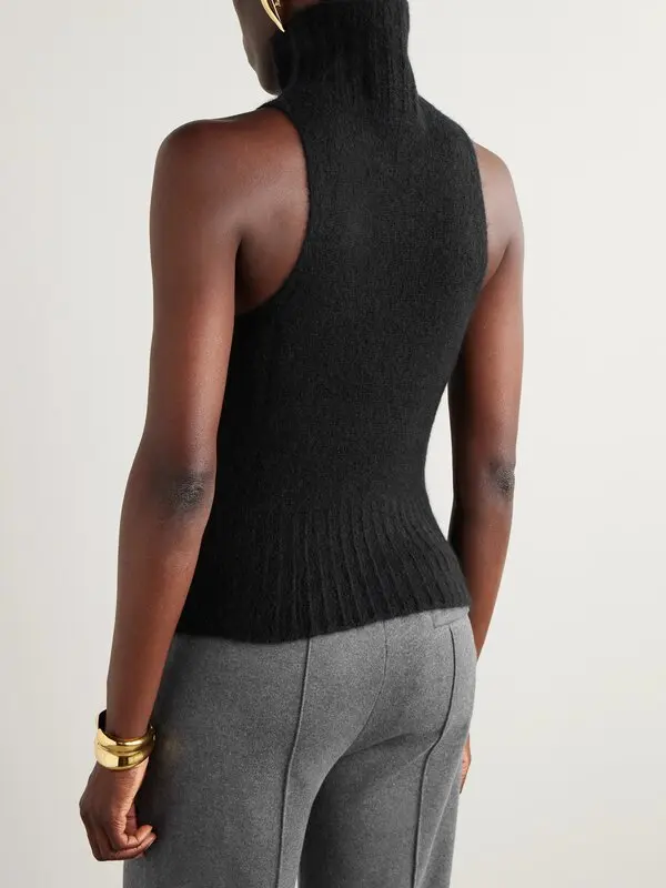 TOM FORD Cashmere And Silk-blend Turtleneck Top - Black