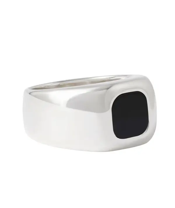 SOPHIE BUHAI Godfather Onyx Signet Ring - Silver