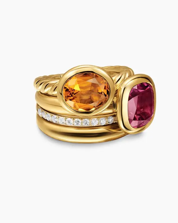 David Yurman Dy Mercer Cocktail Ring - Madeira Citrine
