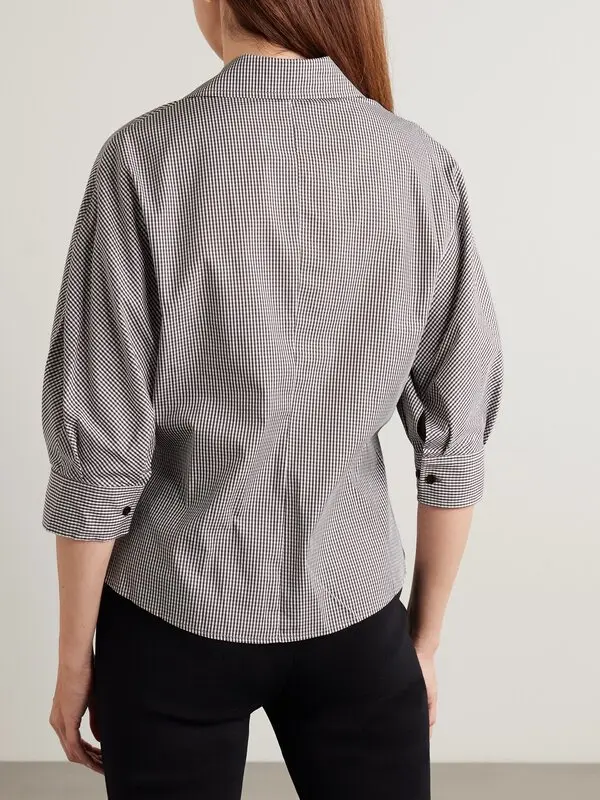 KALLMEYER Colette Cropped Gingham Shirt