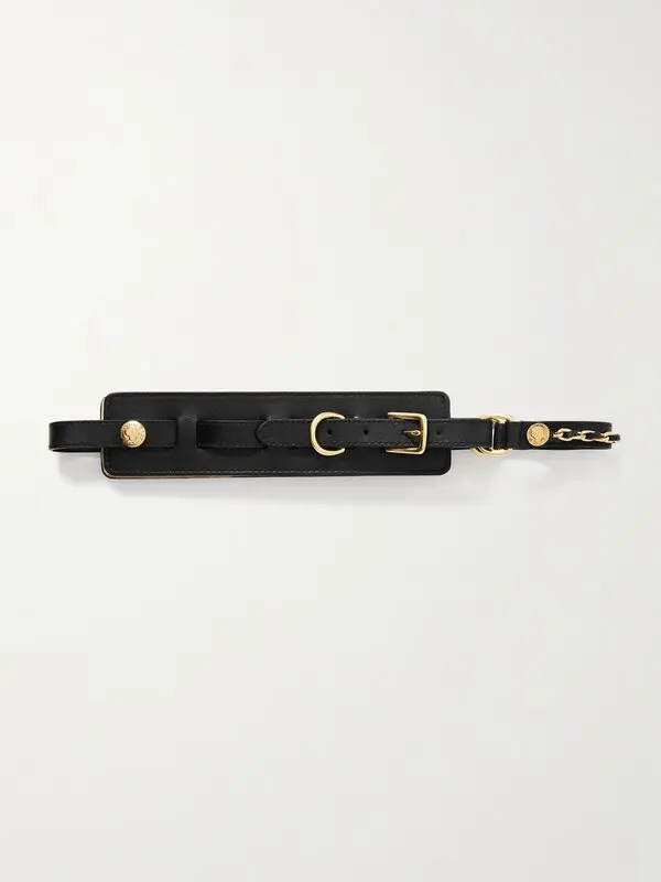 Maison Mayle Corsaire Leather Belt - Black