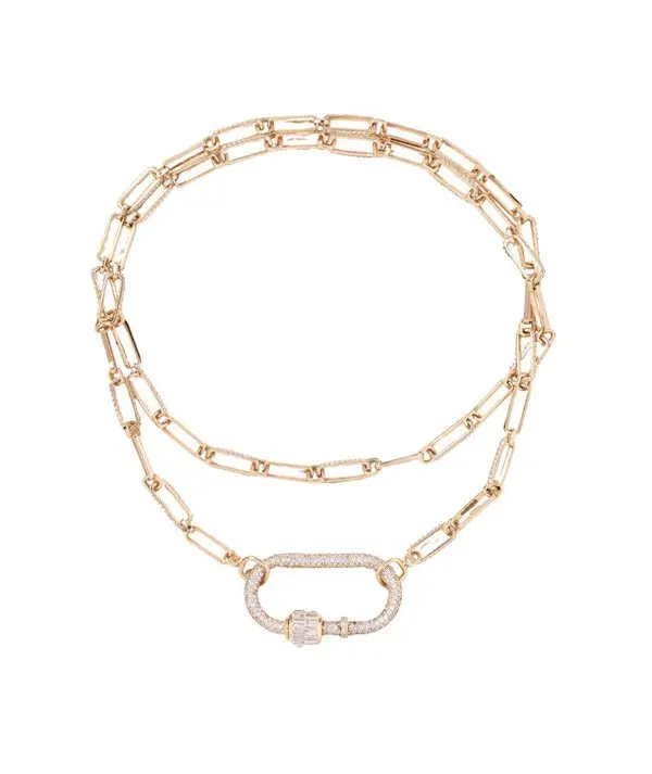 MARLA AARON 14-karat Rose And Diamond Necklace - Gold