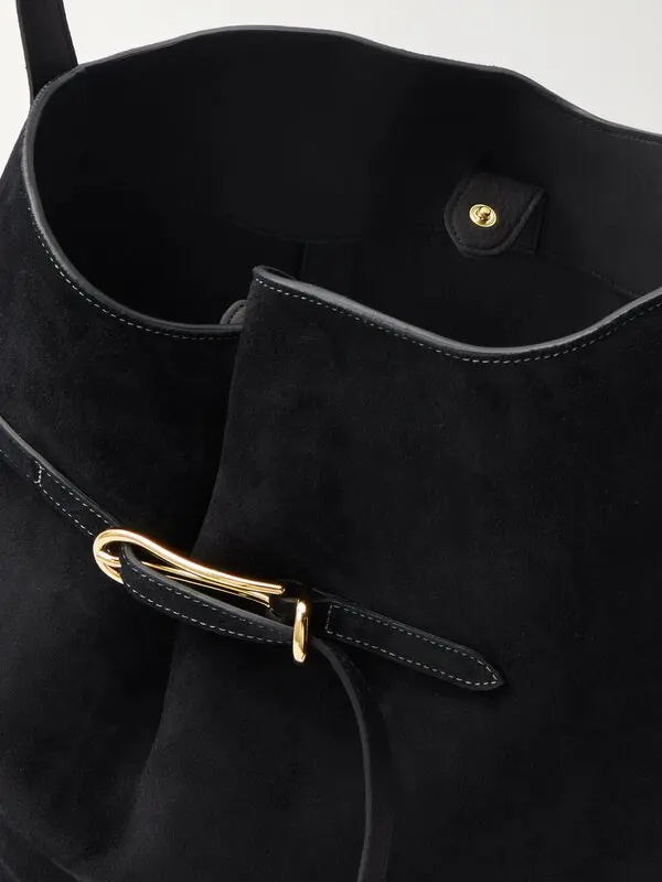 LIFFNER Buckled Suede Bucket Bag