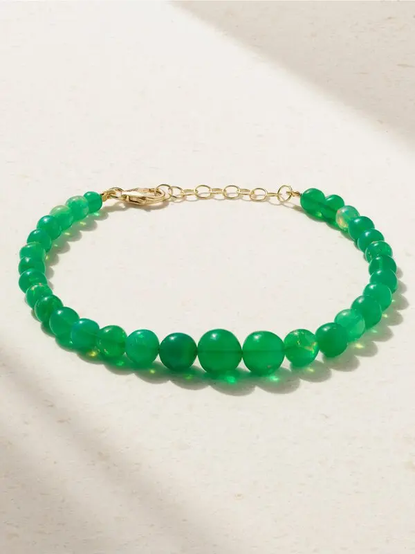 Jia Jia Gold And Opal Beaded Bracelet - Green
