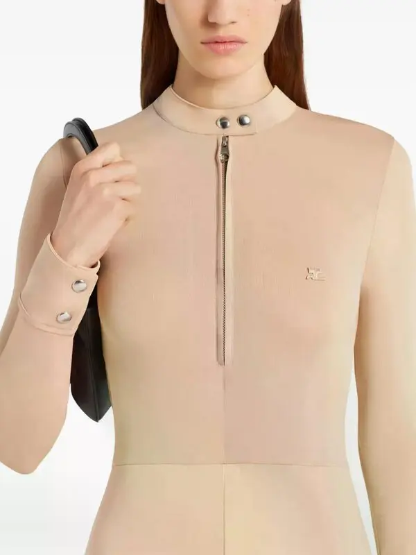 COURREGES Zippered-collar Dress