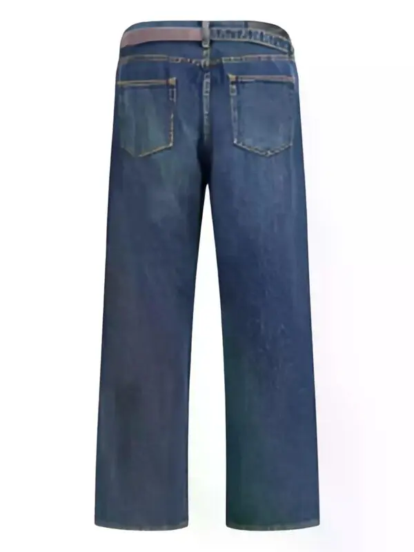 Sacai Belted Zip-pocket Denim Jeans