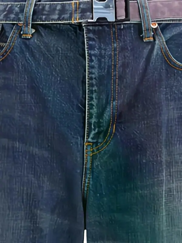 Sacai Belted Zip-pocket Denim Jeans
