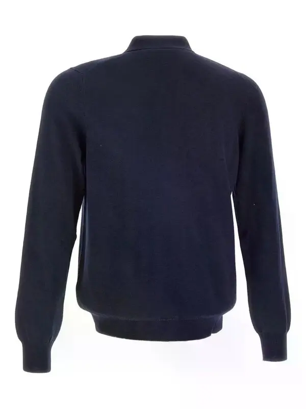 GRAN SASSO Long-sleeve Three-button Polo Shirt