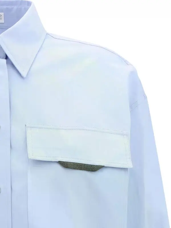 Brunello Cucinelli Jewel-embellished Pocket Shirt