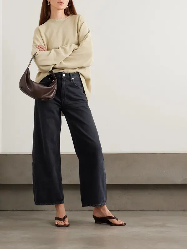 AGOLDE Low Curve Crop High-rise Wide-leg Jeans